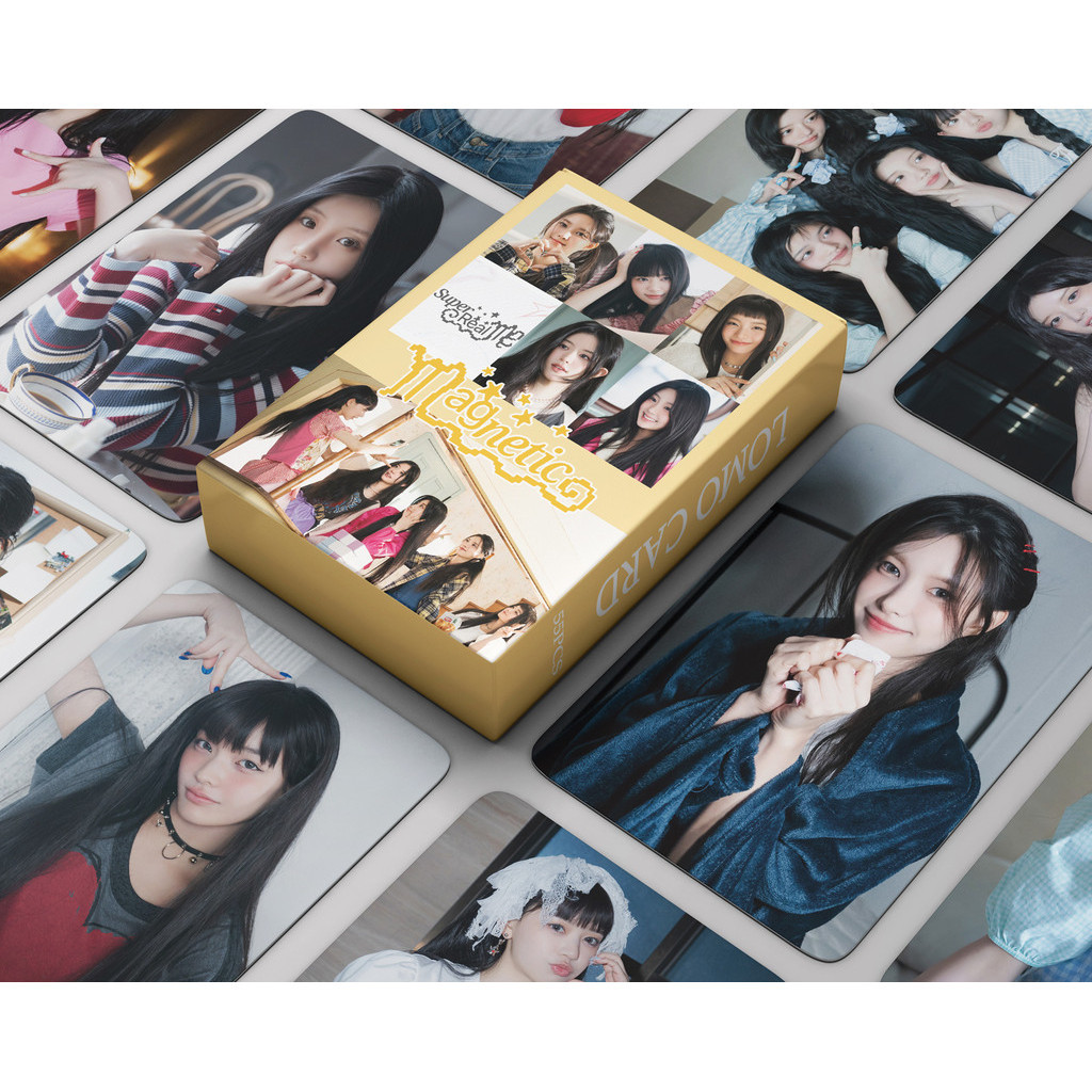 55pcs/box ILLIT Lomo Cards Magnetic Photocards SUPER REAL ME Album YUNAH MINJU MOKA WONHEE IROHA ...