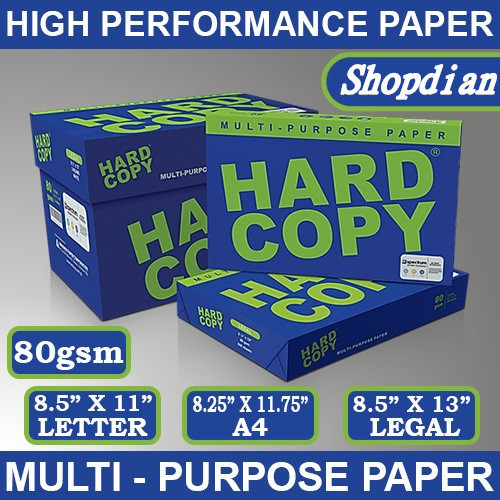 Hard Copy Bond Paper 1 Box 70gsm / 80gsm For 5reams A4 / Short / Long ...
