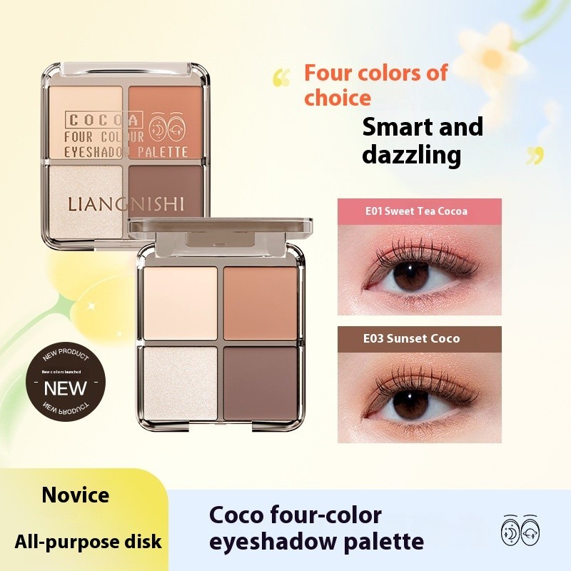 Sheenly Chic Cocoa Eye Palette with Four Colors of Shimmery and Matte ...