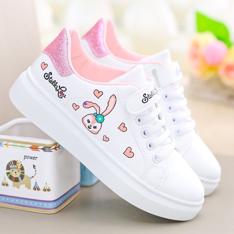 Fashion White Shoes for Girls School Sport Casual Sneakers for 3-10 ...