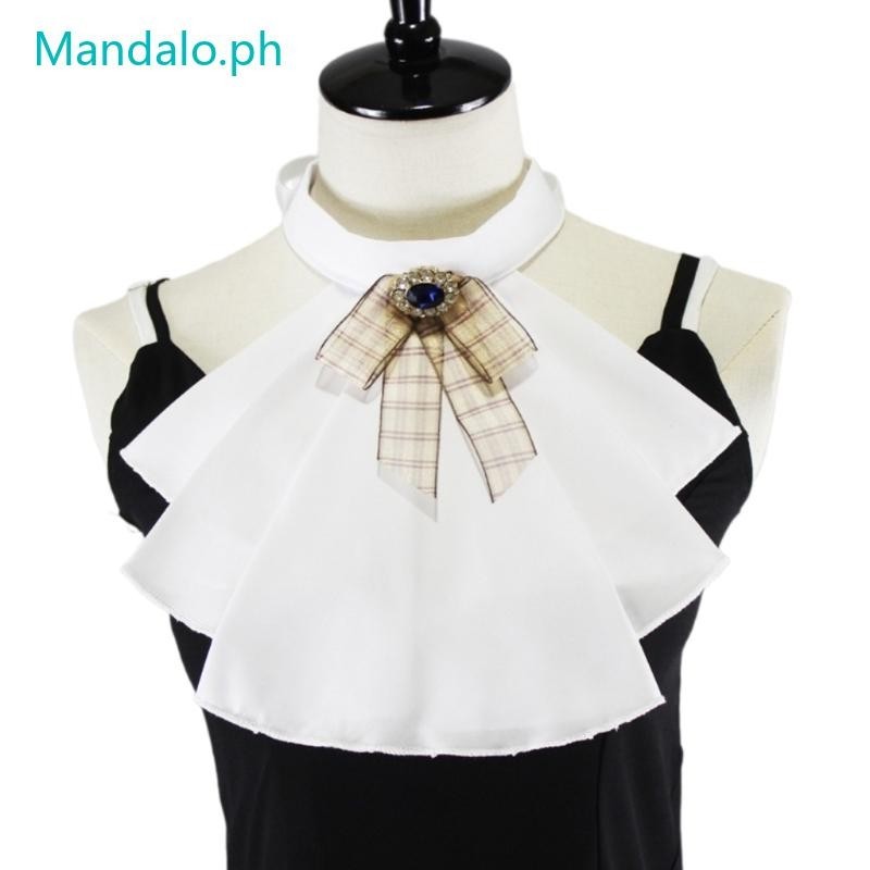 Hot Steampunk Colonial Jabot Necktie Victorian Layered Ruffle Neck Fake ...