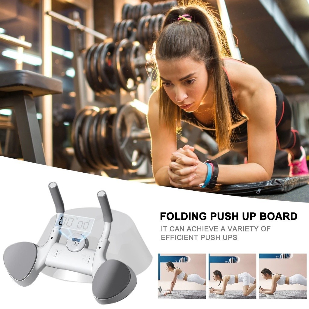 Plank Trainer Balance Board With Timer Push-up Bracket Abdominal Muscle ...