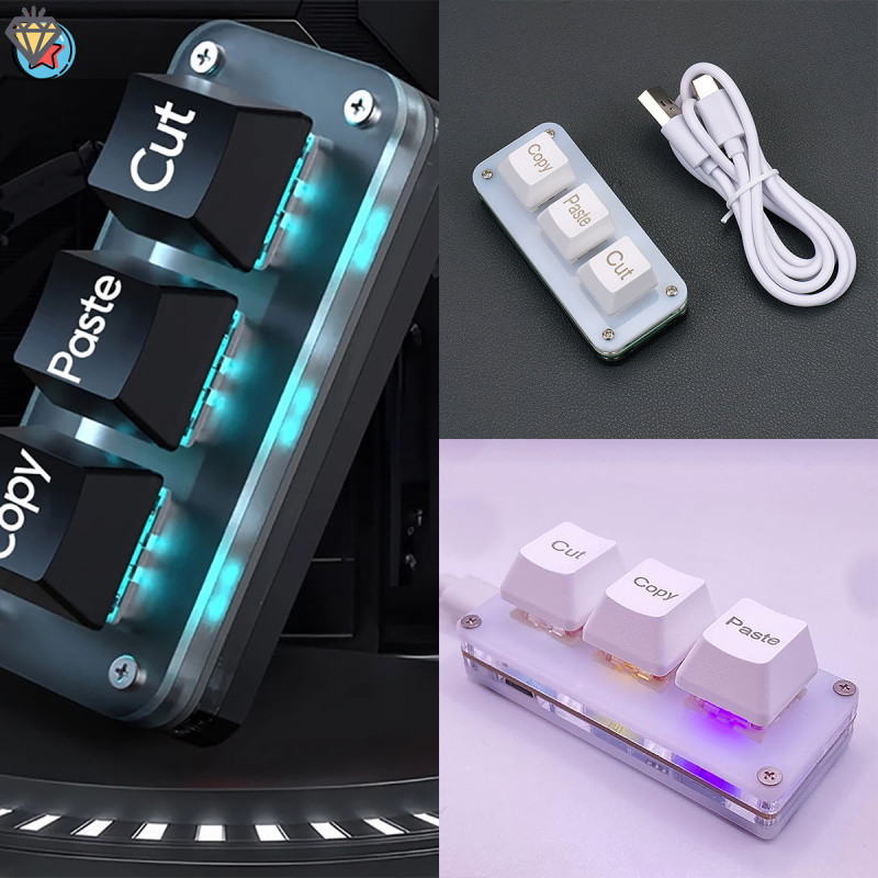 Mini 3-Key Cut Copy Paste Ctrl X C V Shortcut Macro OSU Keypad ...