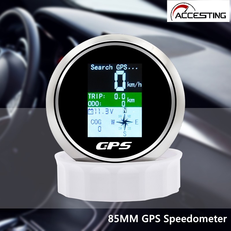 85MM GPS Speedometer Waterproof TFT Screen Digital Tachometer Odometer ...