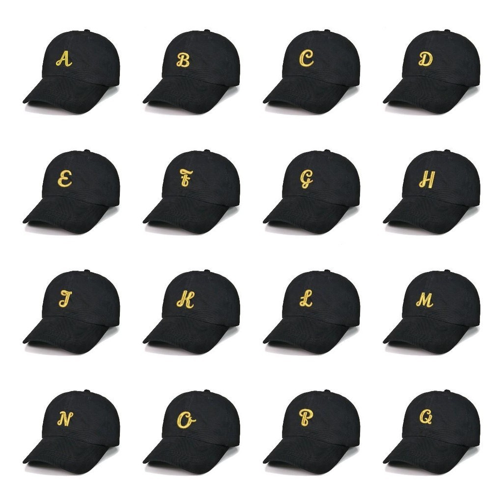 26 English letters Alphabet Letter A-Z Soft Baseball Caps Embroidery ...