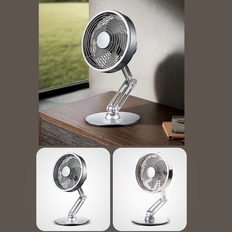 be> USB Desk Fan 4 6Inch Desktop Fan Small Metal Cooling Fan 3 Speed ...