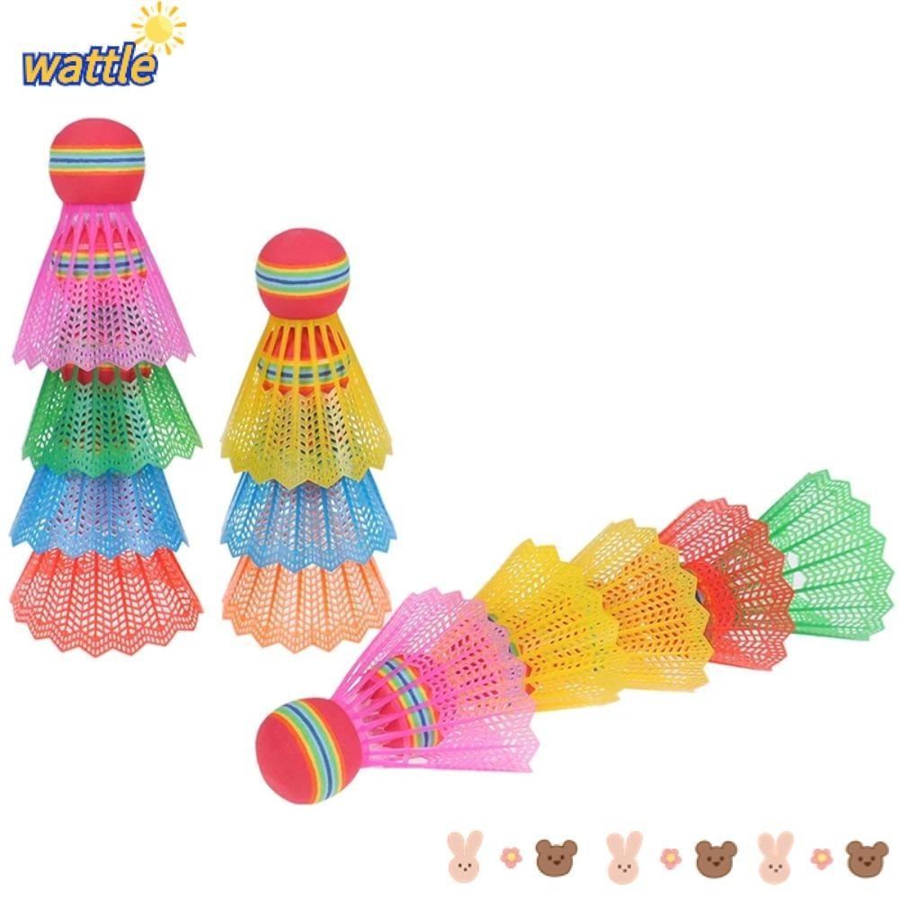 WATTLE 6Pcs Colorful Badminton Shuttlecocks, Plastic Sports Badminton ...