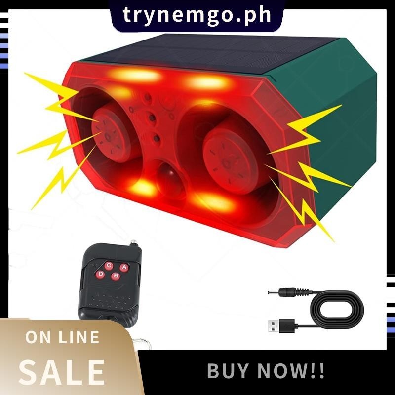 Available Solar Outdoor Motion Sensor Alarm with 13 Sound,130db Dual ...