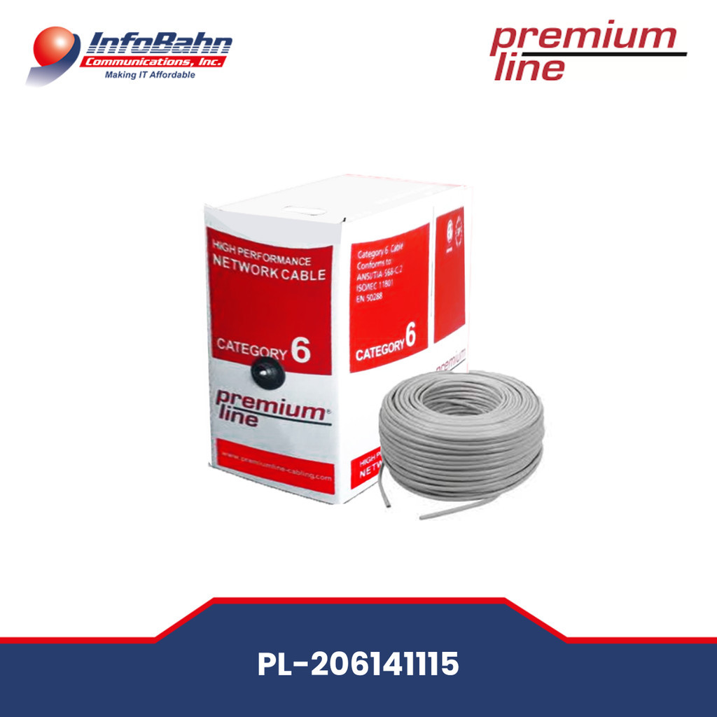 Premium-Line Cable Cat. 6 U/UTP 305meter| UTP Cable | CAT6 | PL-206141115 | Infobahn | Shopee ...