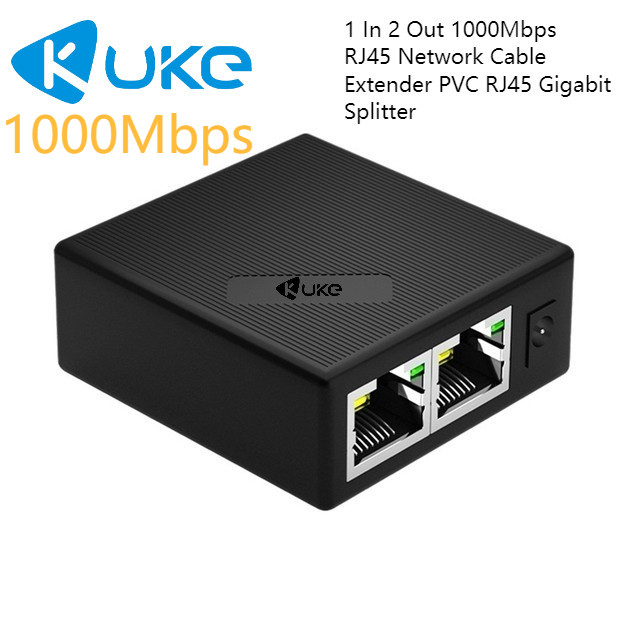1 in 2 out 1000Mbps RJ45 network cable extender RJ45 Gigabit splitter ...