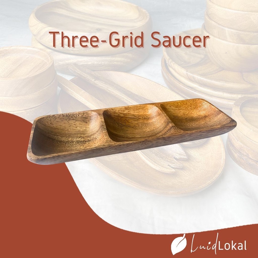 Luid Lokal Three-Grid Saucer 3 Compartment Multipurpose Korean BBQ Hot ...