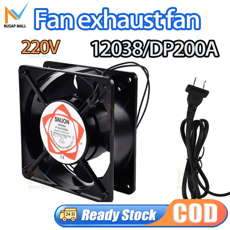 Fan Exhaust Fan DP-200A Aluminum Frame AC220V 12038 Fan 12cm ...