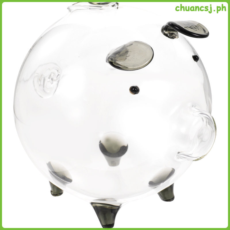 Piggy Bank Novelty Clear Transparent Saving Pot For Cash Money Cartoon ...