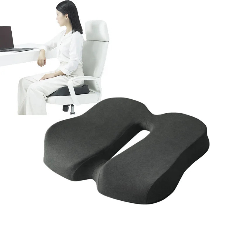 Memory Foam Sit Bone Relief Seat Cushion for Butt Lower Back Hamstrings ...