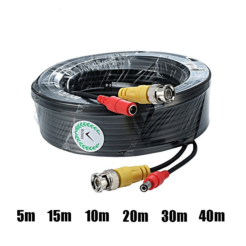 5M 10M 15M 20M 30M 40M BNC RG59 Video Power Siamese Cable Security ...