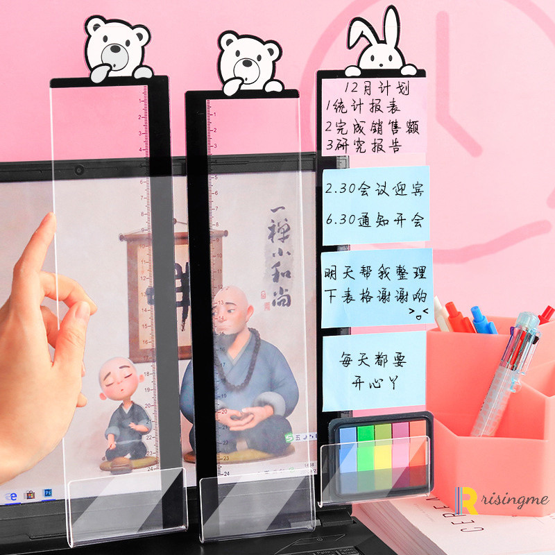 [Risingme] Memo Board Acrylic Sticky Note Holder Clear Message Board ...