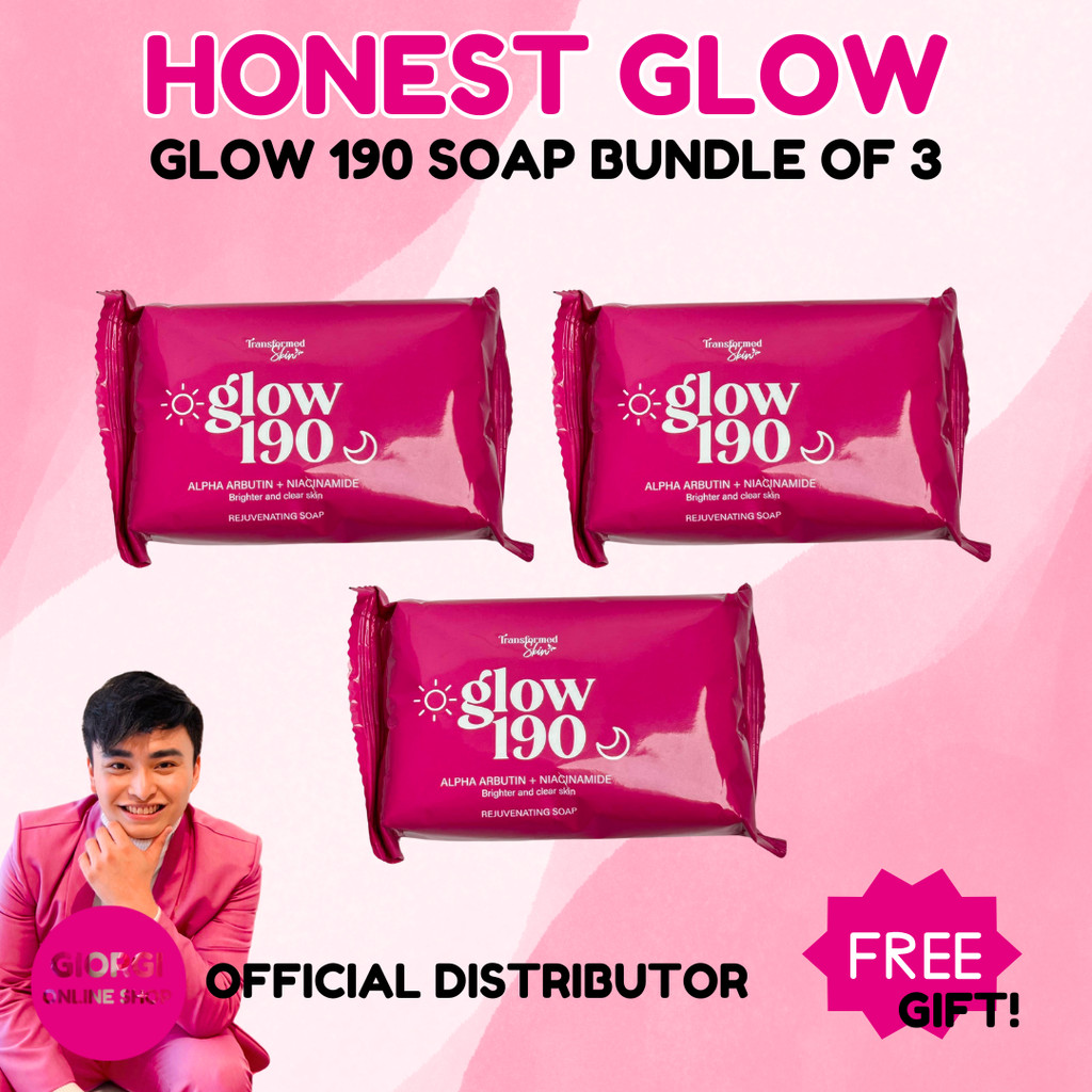 3 PCS HONEST GLOW 190 NIACINAMIDE SOAP | REJUVENATING CEO DAVE ...