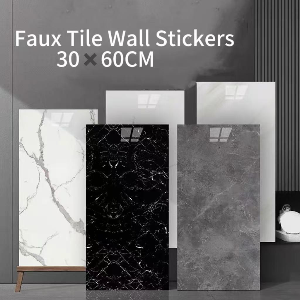 1PCS 30*60cm Marble Wallpaper Adhesive Waterproof Marble Wall Sticker ...
