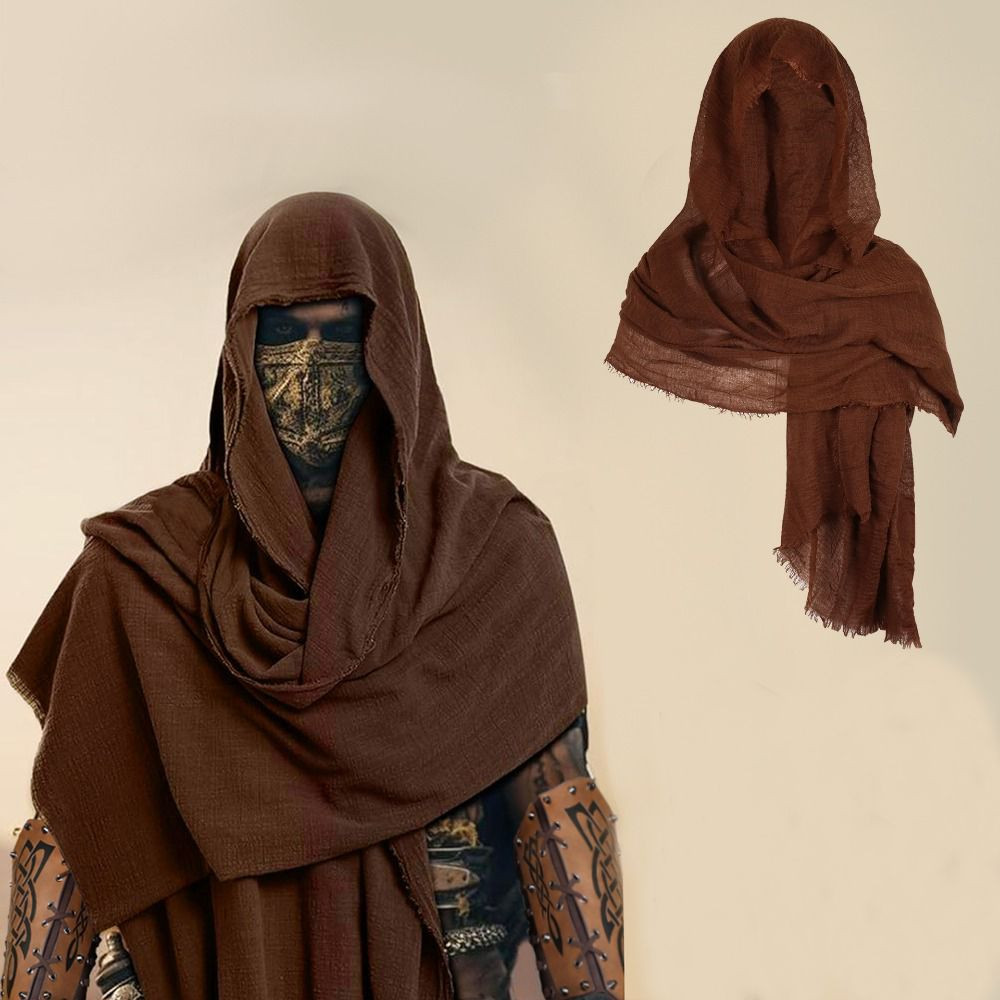 ROSE Men's Medieval Pirate Retro Hood, Unisex Lightweight Wrap Cloak ...