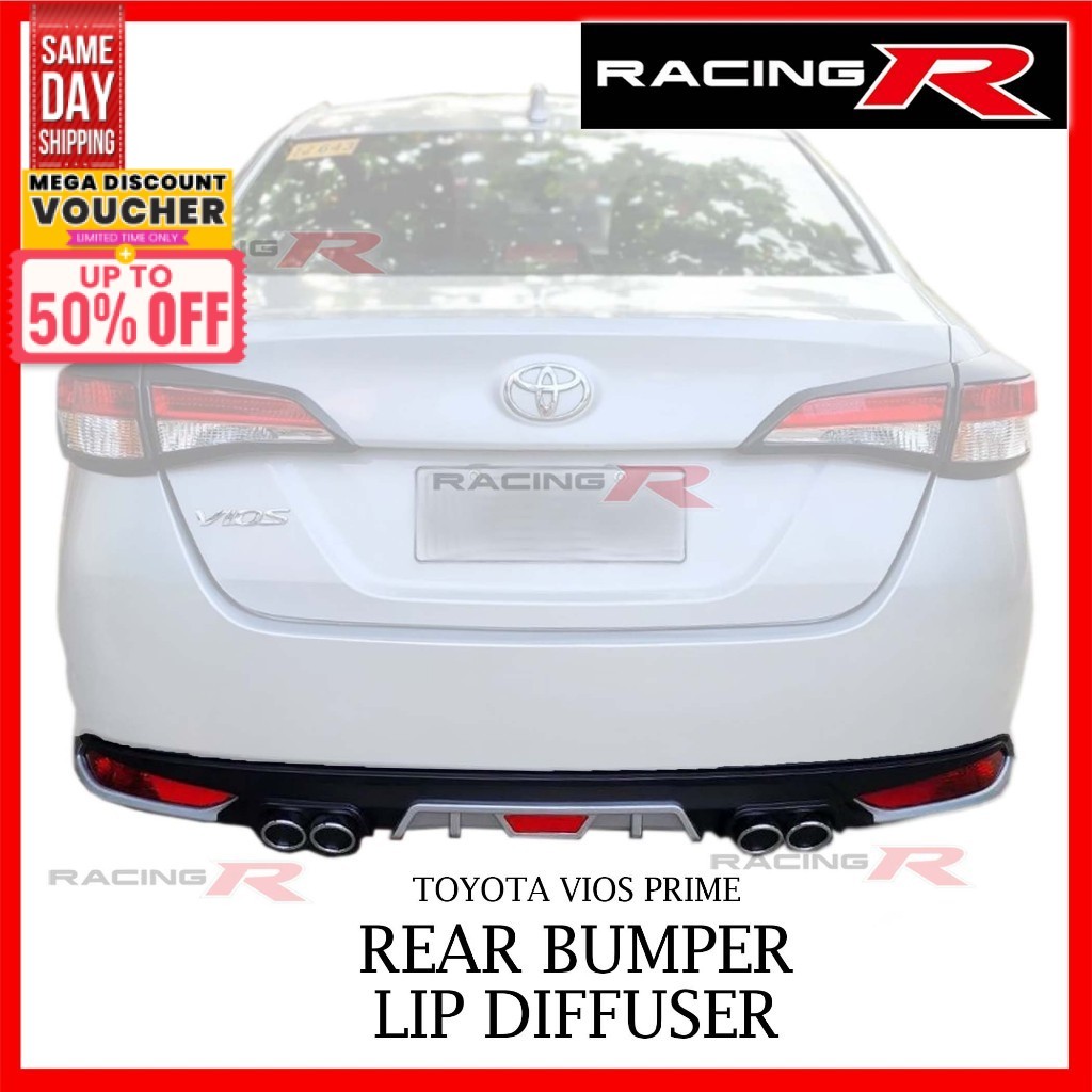 Toyota Vios Prime 2018 to 2025 OEM Rear Bumper Lip Diffuser 2019 2020 ...