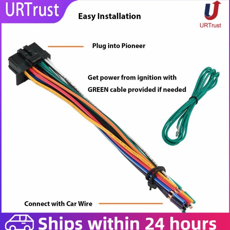 For 2010-Up Pioneer DEH Model,16-Pin Car Radio Plug Stereo Wiring ...