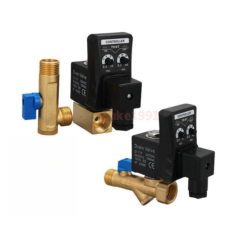 Air compressor electronic drain valve automatic switch OPT-A split B ...