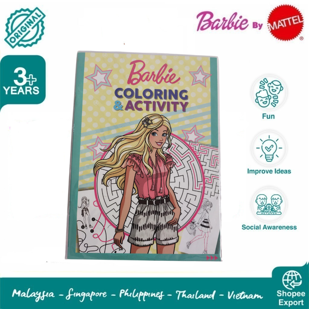 Barbie Activity Book Large / Coloring Book / Activity Book | Shopee ...