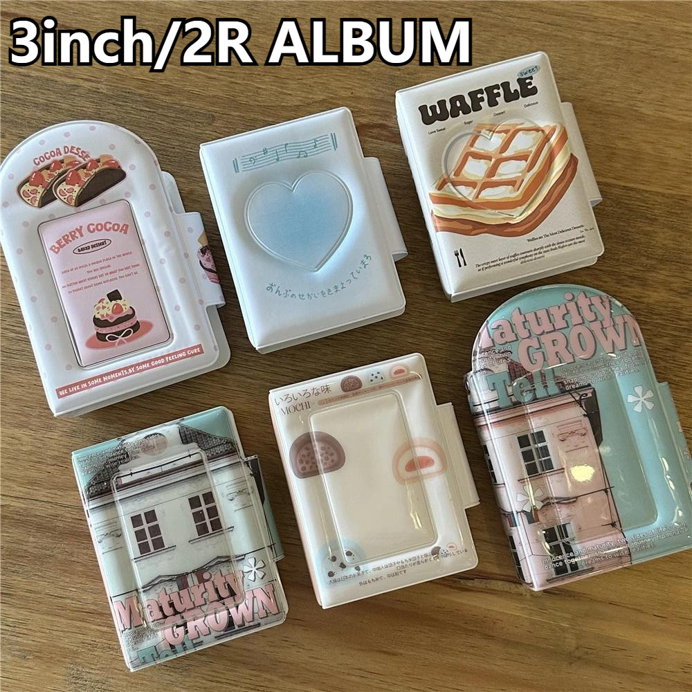 3Inch/2R Waffle Photo Album Japanese Daifuku Style One-grid Card Album ...