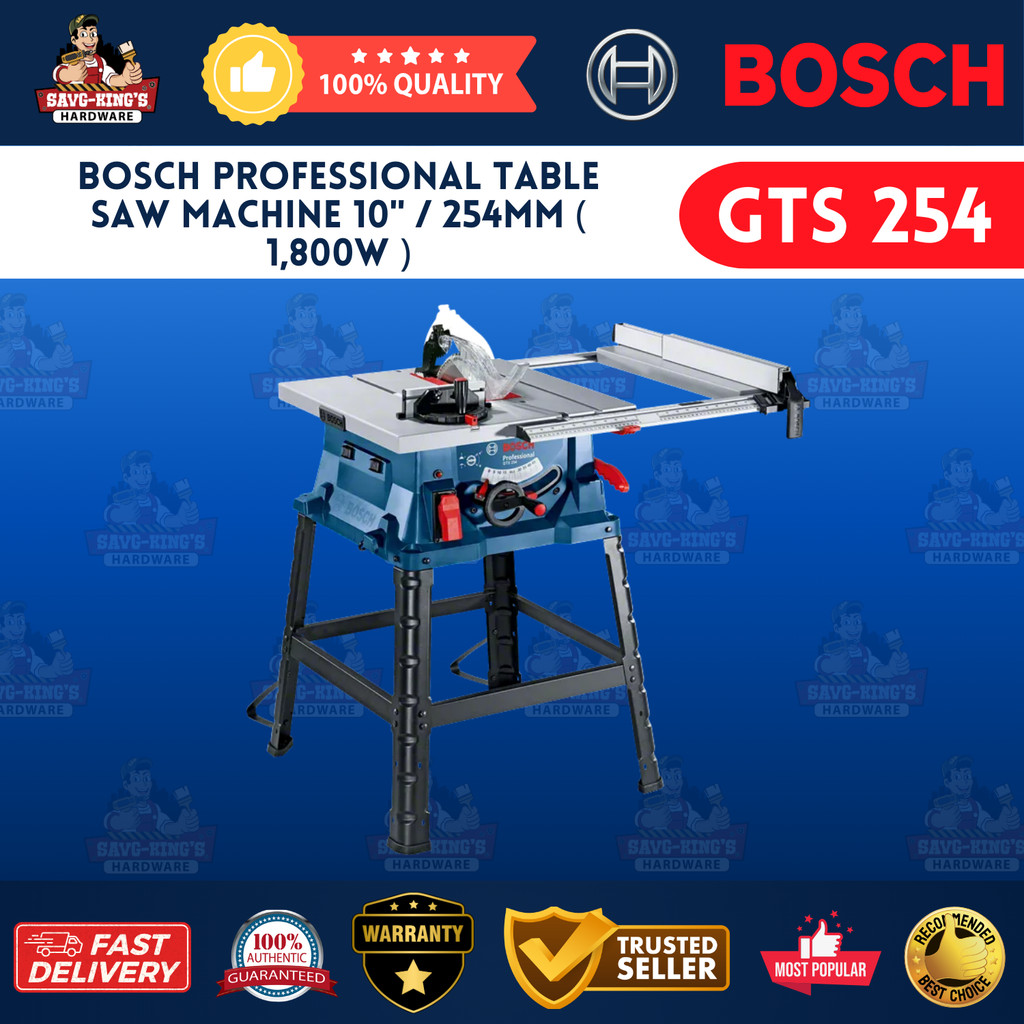 Bosch Original GTS 254 Professional Heavy Duty Table Saw Machine 10 ...