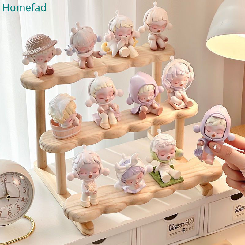 Pure solid wood display rack storage rack desktop trendy figurines Pop ...