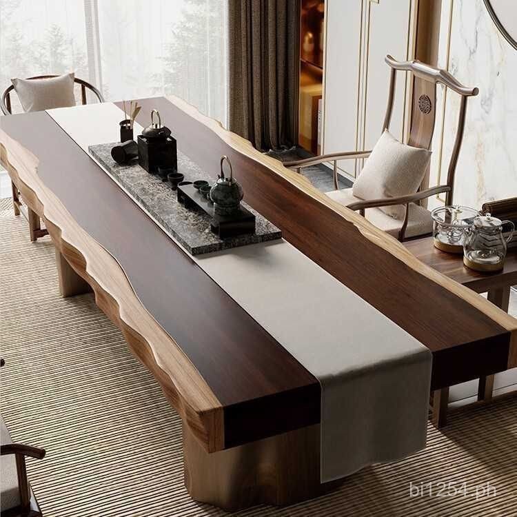 Tea Table Tea-Making Meeting Solid Wood Home Table Complete Set Large ...