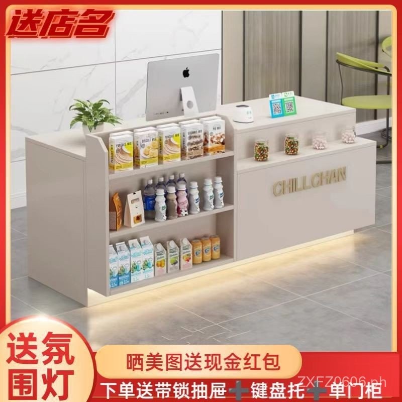 Reception Desk Cashier Counter Convenience Store Modern Simple Small ...