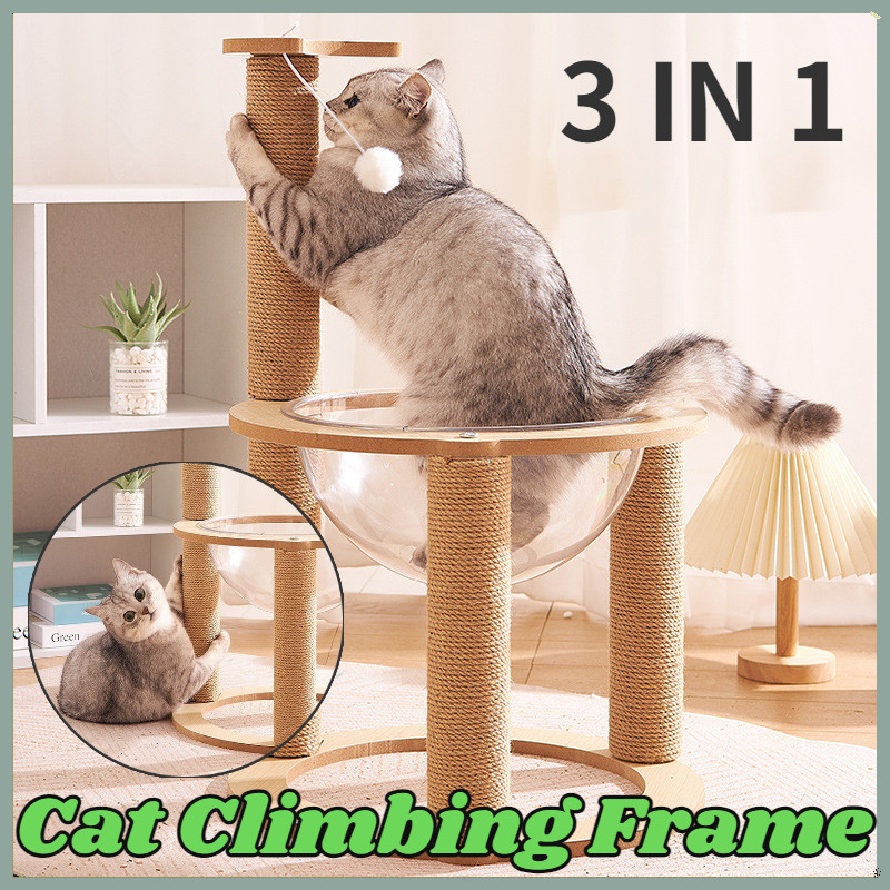 Space Capsule Cat Climbing Frame Cat Nest Integrated Cat Grinding Claw ...