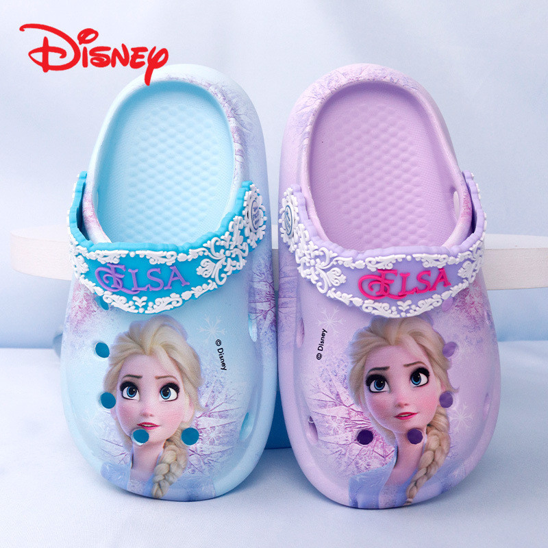 Frozen Princess Elsa Sandals Slippers Summer Garden Hole Shoes Cute ...