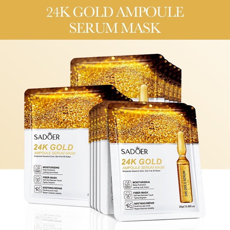 Sadoer 24K Facial Mask Moisturizing and Whitening brighten anti aging ...