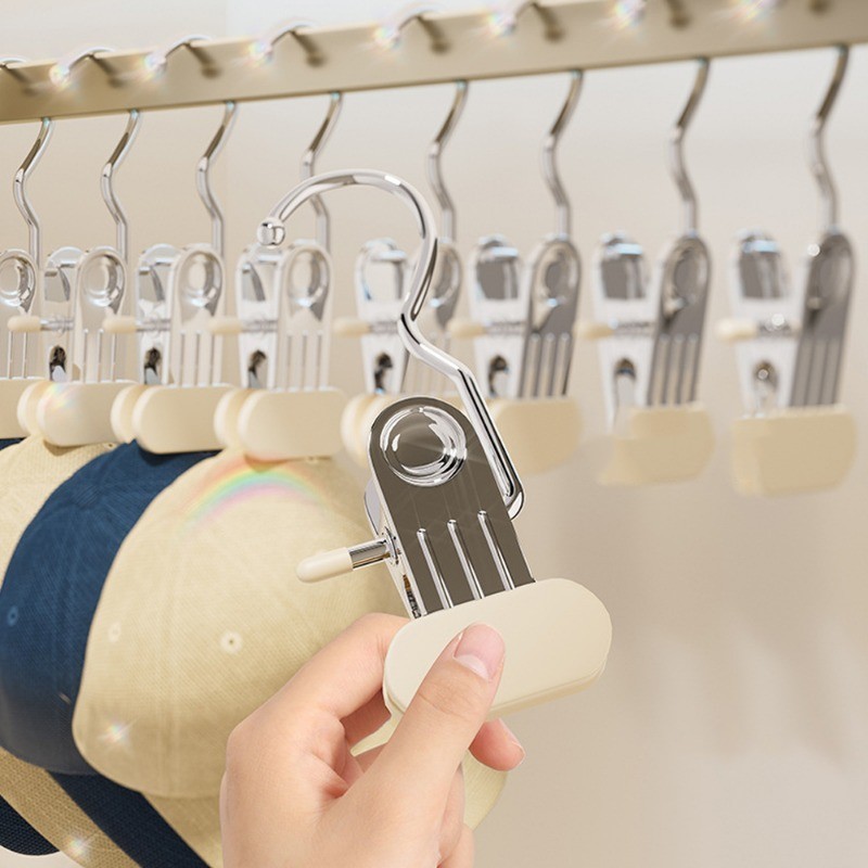 1/5Pcs Pants Hanger Clothes Clips Stainless Steel Clothespins Pegs ...