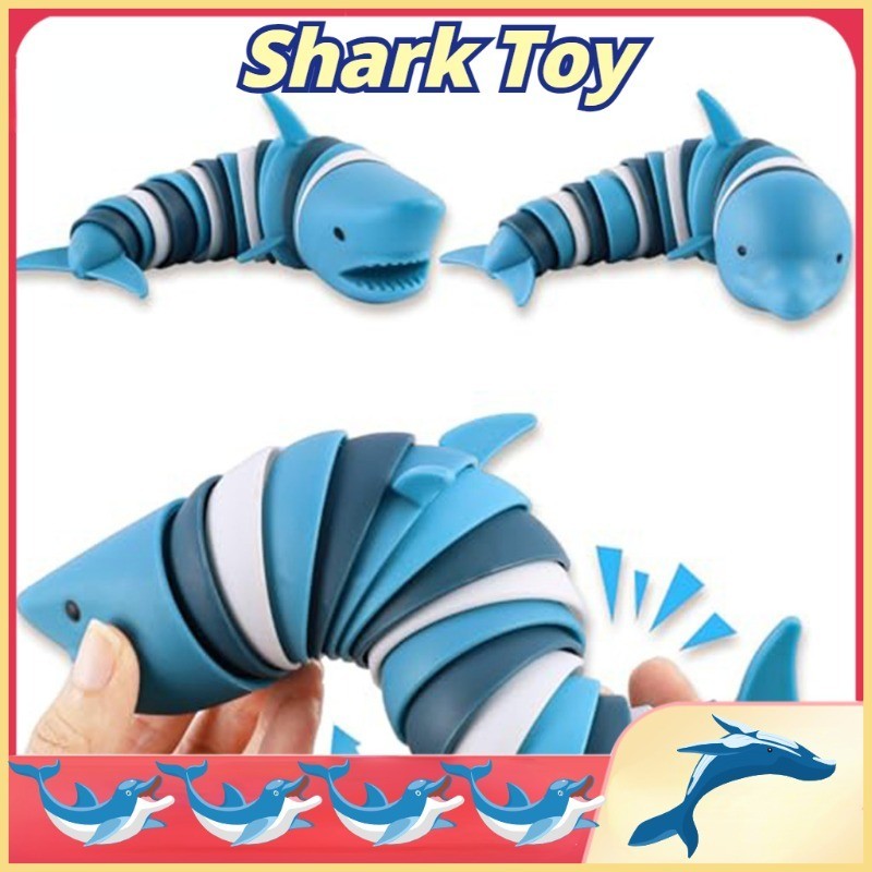 Fun Shark Crawling Sensory Toy Stress Relief Shark Toy Adults Cute ...