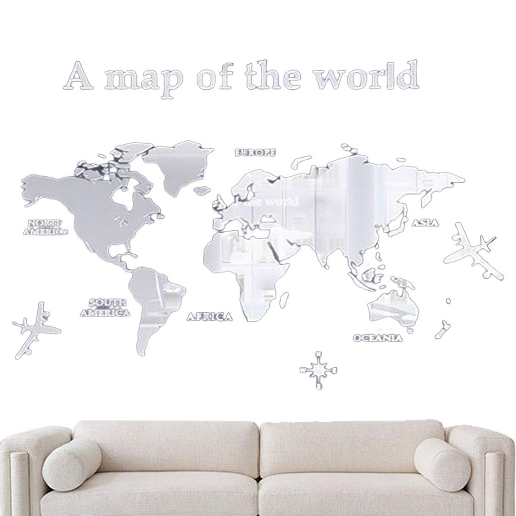 World Map Wall Art Acrylic World Travel Map Wall Art Educational ...