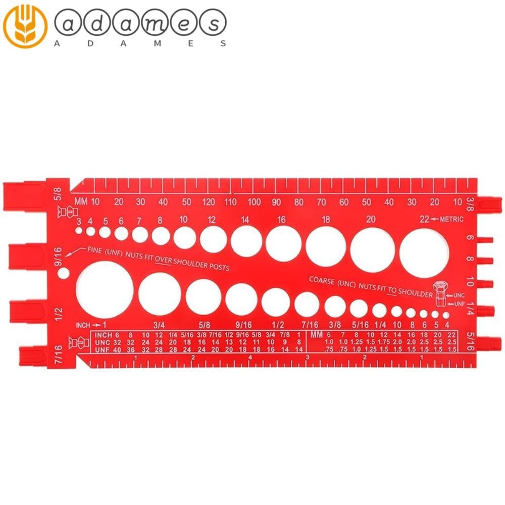 ADAMES Nut and Bolt Thread Checker, with Inch and Centimeter Ruler ...