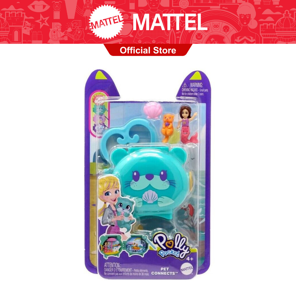 Polly Pocket Pet Connect Locket Mermaid with Accessories Toys for Girls ...