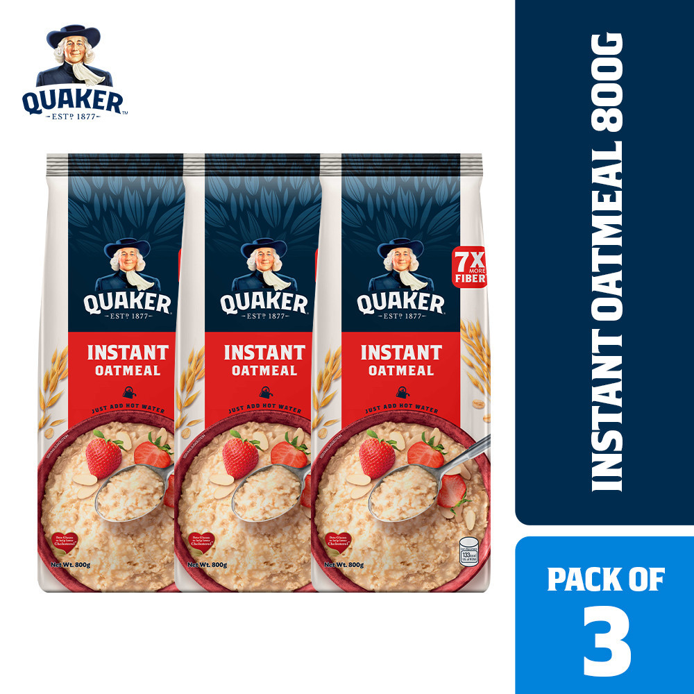 Quaker Instant Oatmeal 800g (Pack of 3) | Shopee Philippines