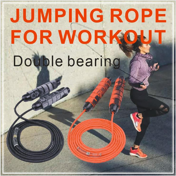 2.8M Adjustable Weighted Skipping Jump Rope Rope for Workout Foam ...