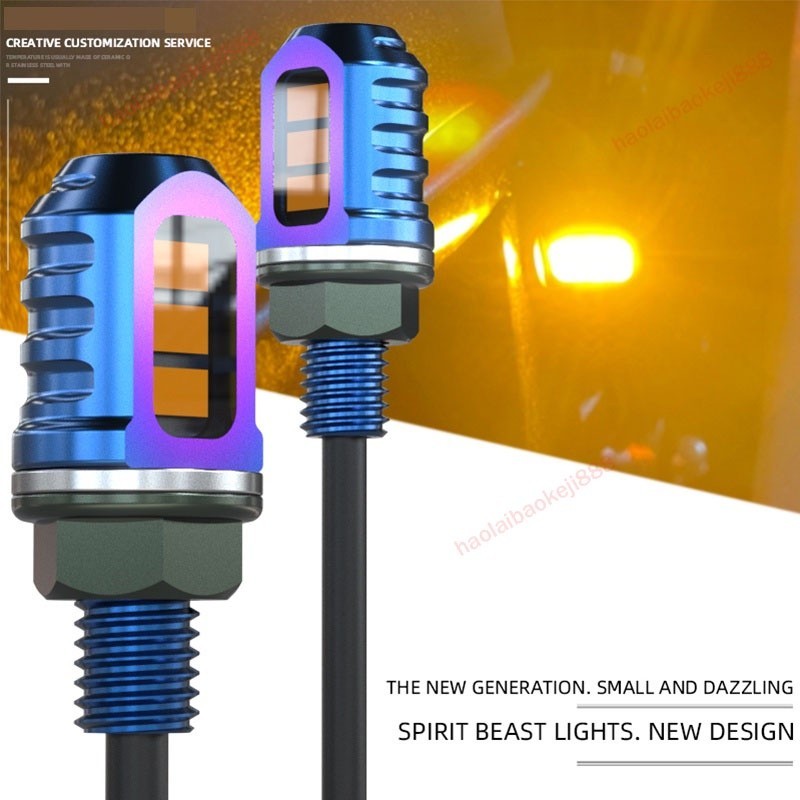 SPIRIT BEAST Universal M8 LED Motorcycle Turn Signal Lights 12V Flasher ...