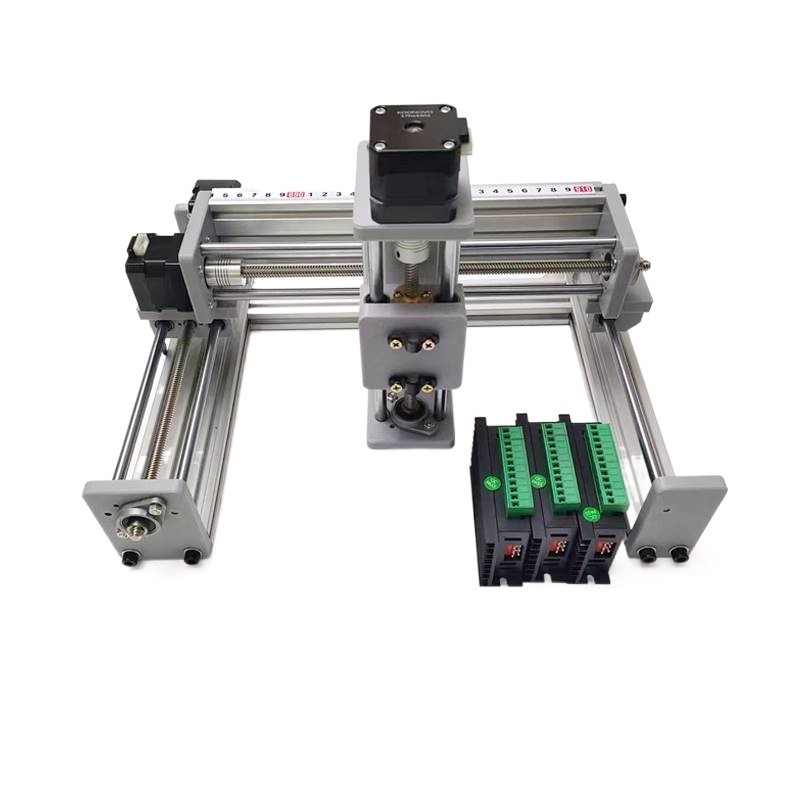 Stepper motor learning positioning control PLC screw slide table kit ...