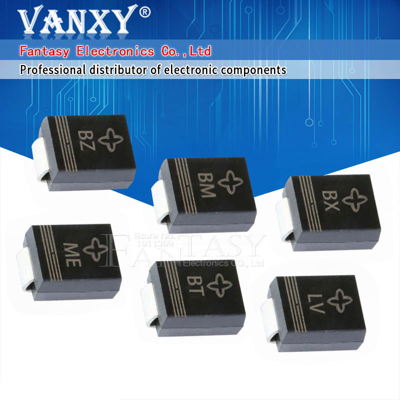 50Pcs SMD TVS Diodes SMBJ12CA SMBJ13CA SMBJ14CA SMBJ15CA SMBJ16CA SMBJ17A SMBJ18A SMBJ19A ...