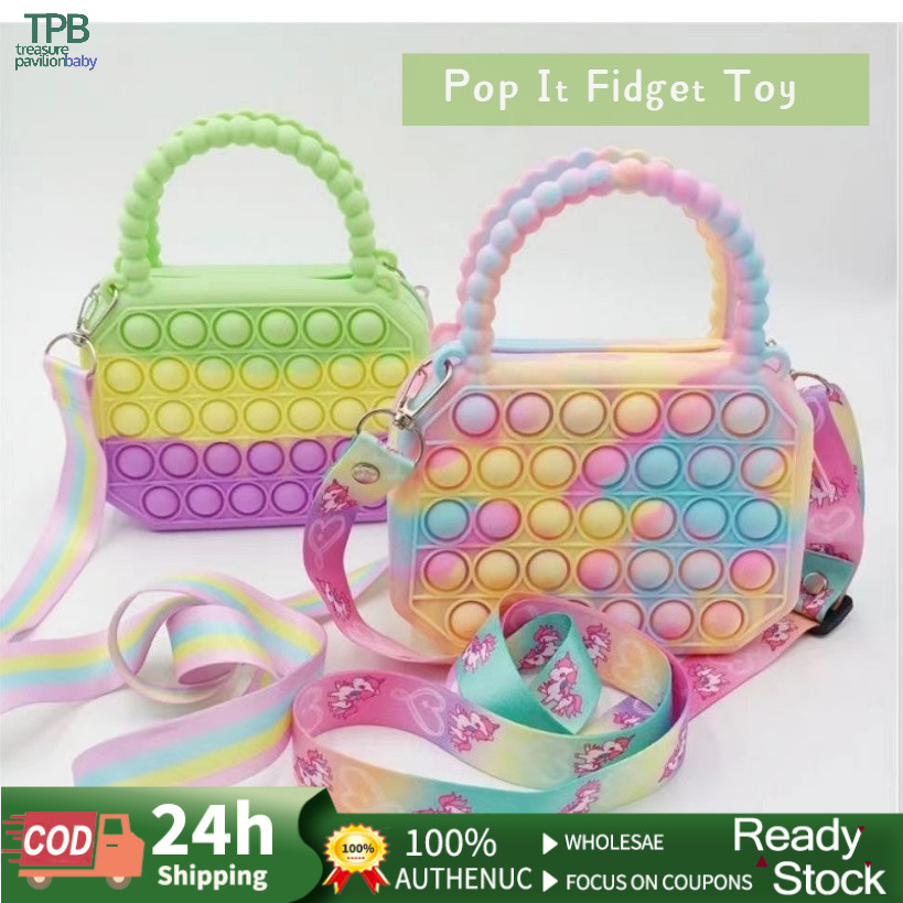 Pop It Pop Its Rainbow Pop Fidget Toys Push Pop Bubble Fidget Popping ...