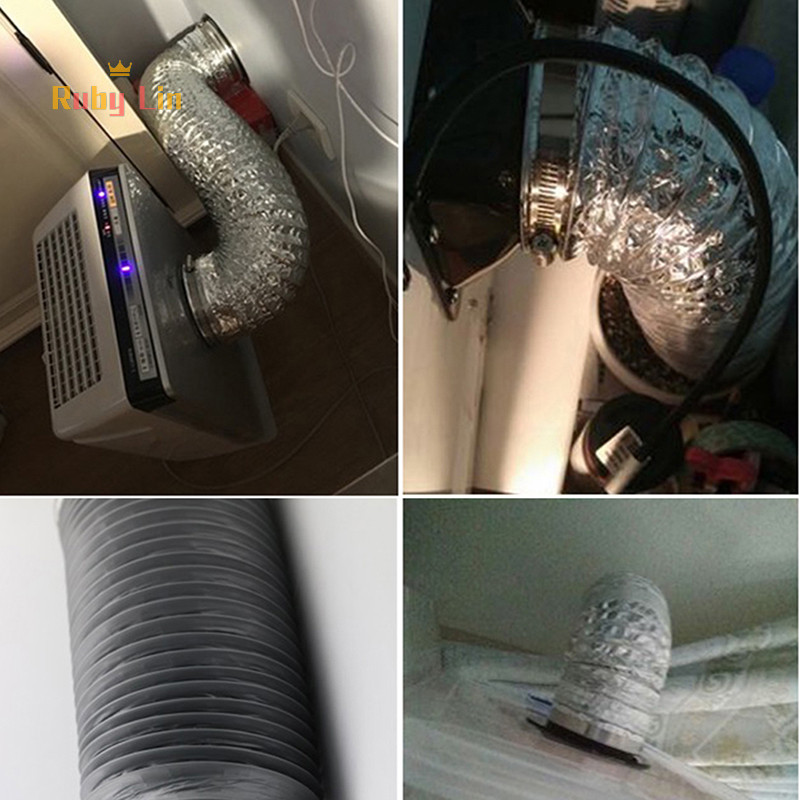 Ruby Lin 100-150mm Long Flange Duct Fan Hose Connector Air Ventilation ...