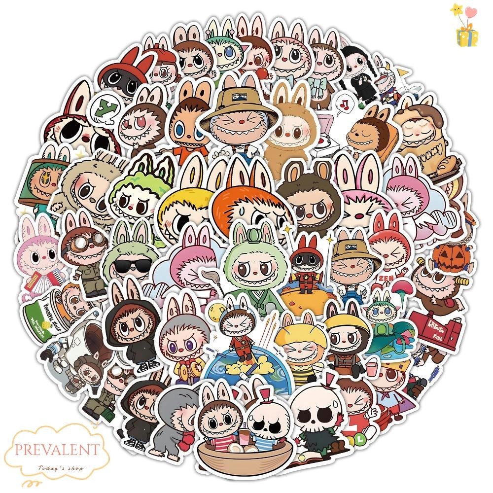 PREVA Labubu Stickers, Embroidery Self-adhesive DIY Sticker, Decal ...