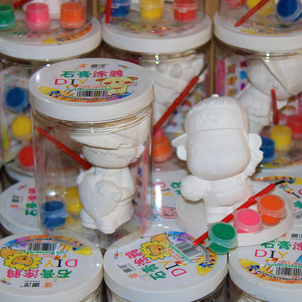 DIY Cartoon Plaster Doll Handmade Barreled Plaster Doll Art Random ...