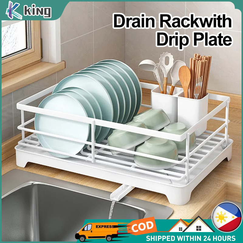 Multifunctional Storage Bowl Dish Rack Rotatable Drain Rack Stainless ...